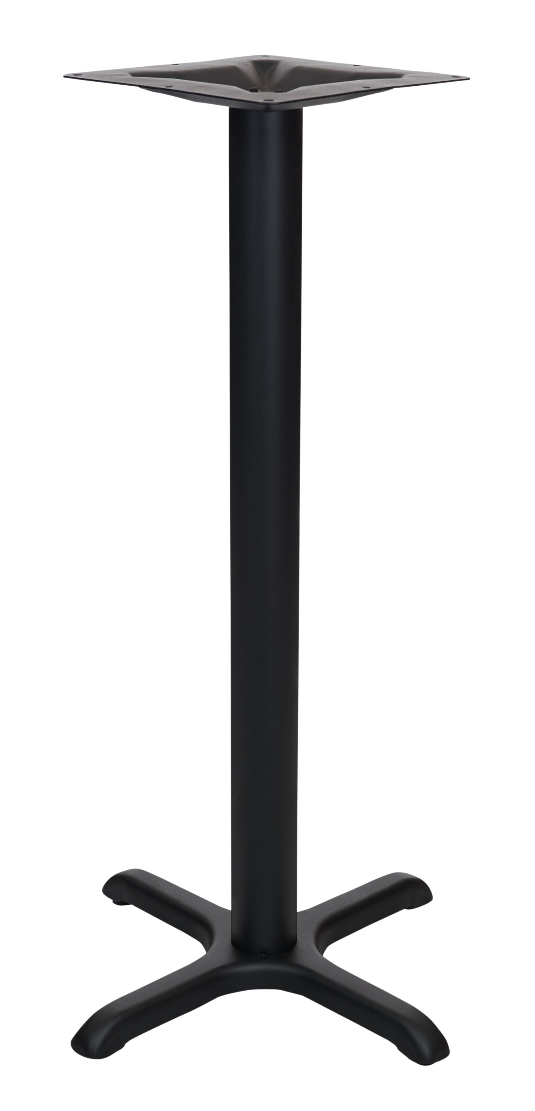 BFM Seating STB Black 22x22" Cross Indoor Bar Height Table Base Bolt-On Plate | Wayfair